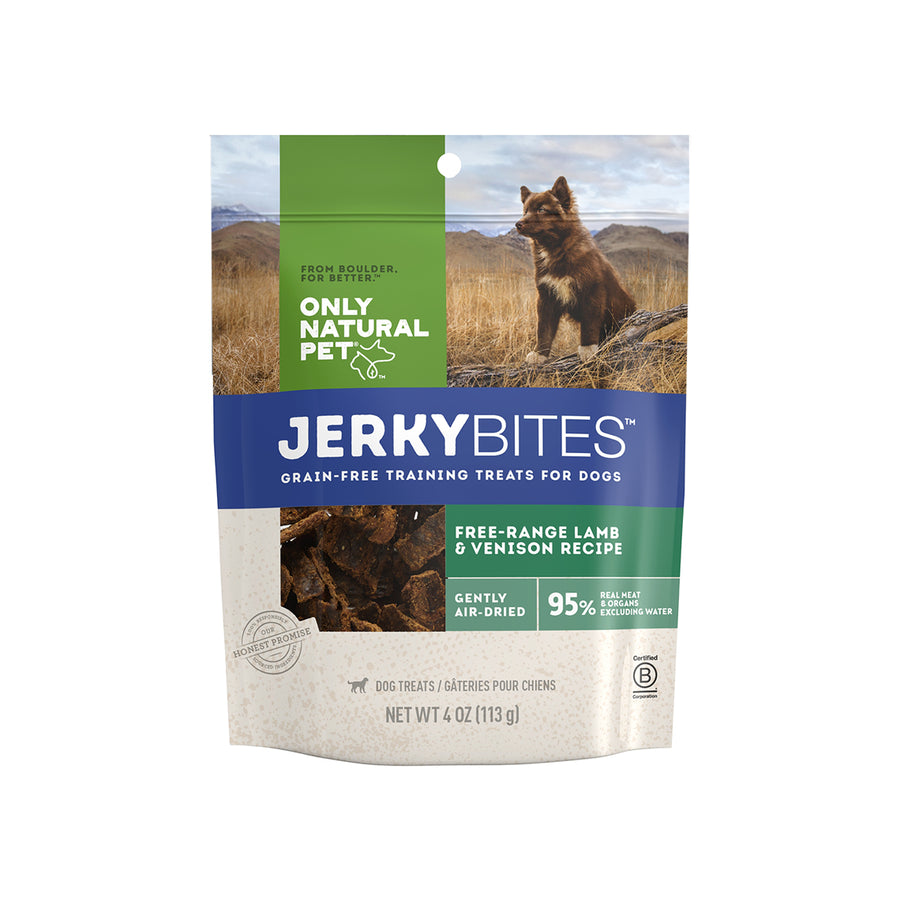 Lamb And Venison Jerky Bites Free Dog Treats Only Natural Pet