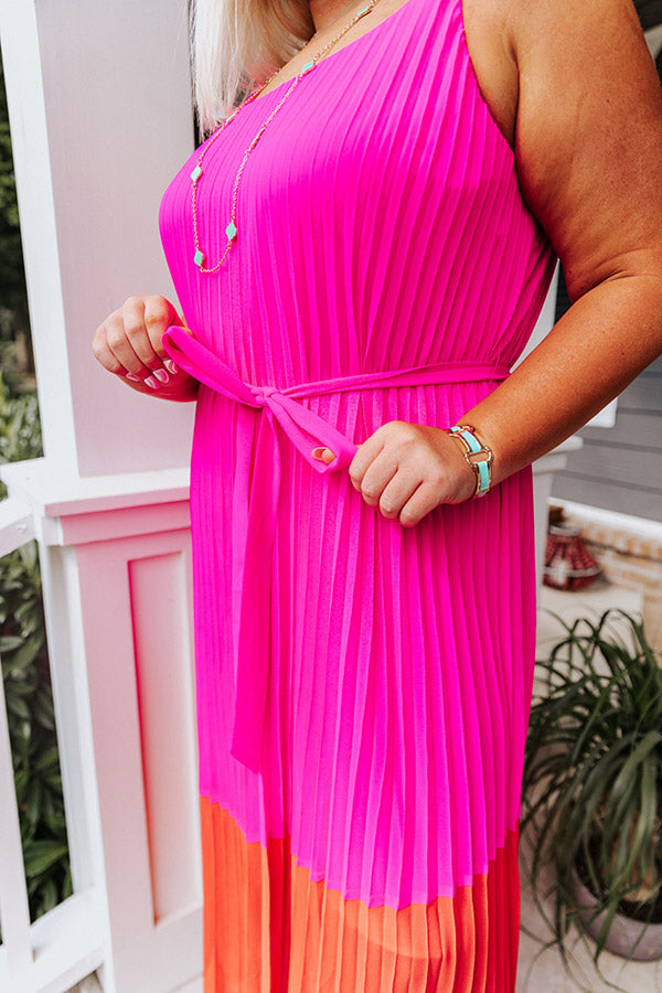 Lovely Story Pleated Maxi Curves • Impressions Online Boutique