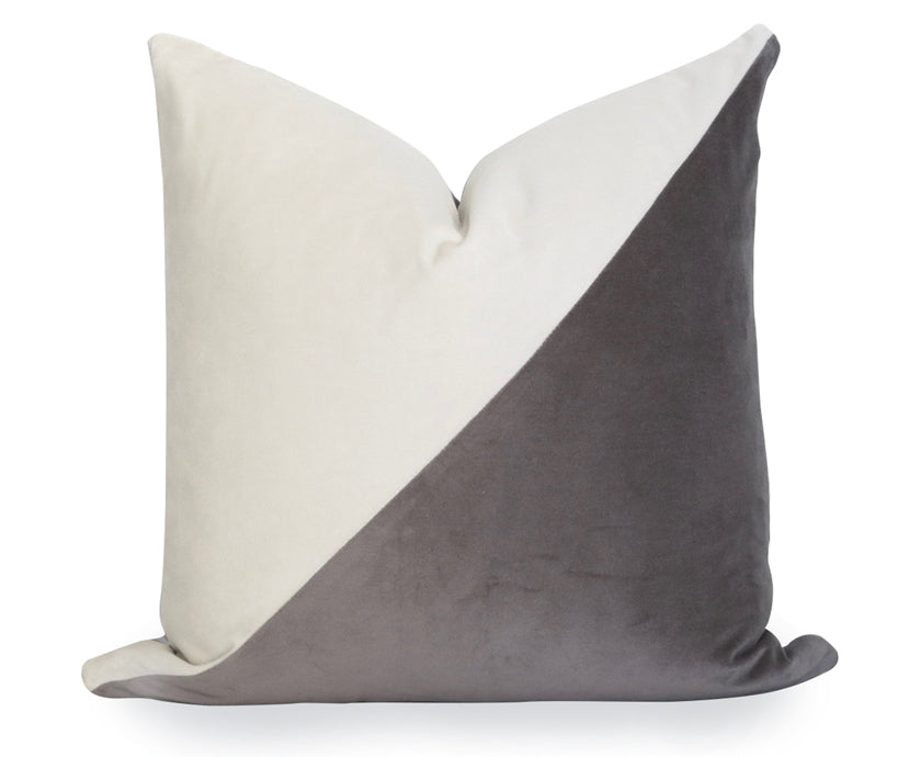 Slash Velvet Pillow Cover Gray Willa Skye Home