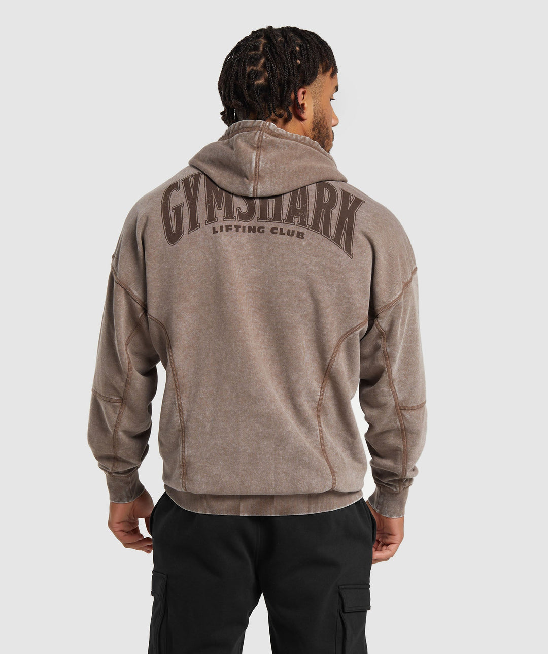 Gymshark Heritage Washed Hoodie Onyx Grey Gymshark