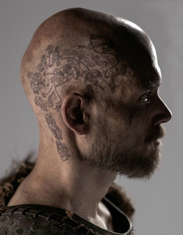 Ragnar Head Tattoo Set Vikings Tv Series Tattooed Now