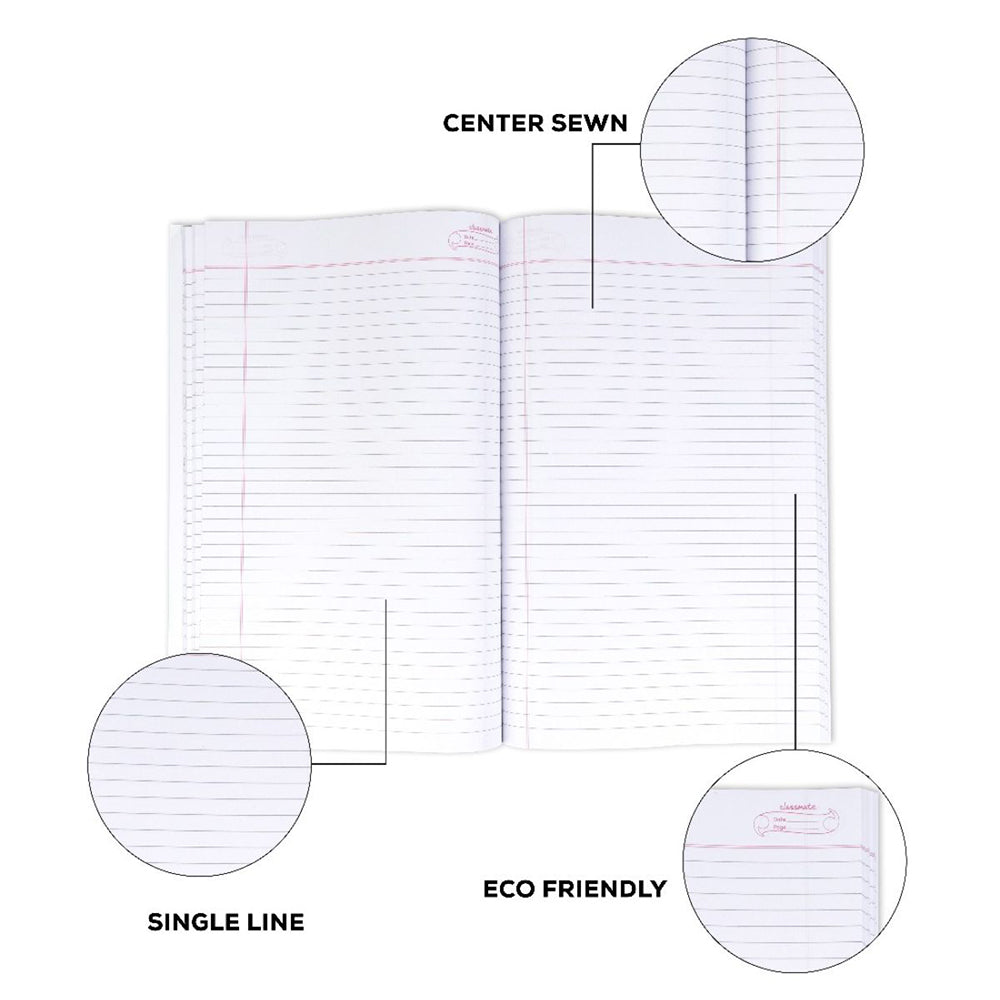 Classmate Longbook 297 Cm X 210 Cm 140 Pages Single Line Back Pr