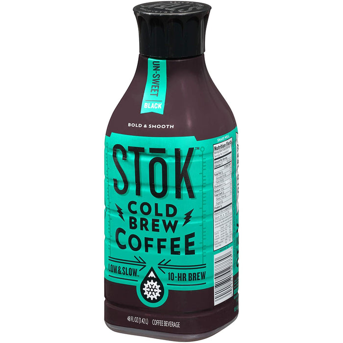 Stok Cold Brew Iced Coffee Unsweetened 48 Oz —