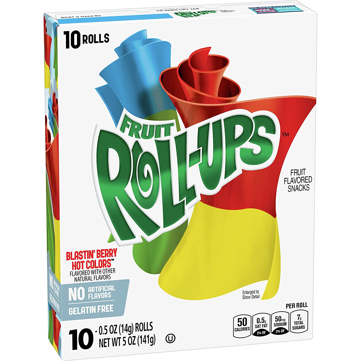 General Mills Fruit Roll Ups Blastin Berry Hot Colors 10 Ct