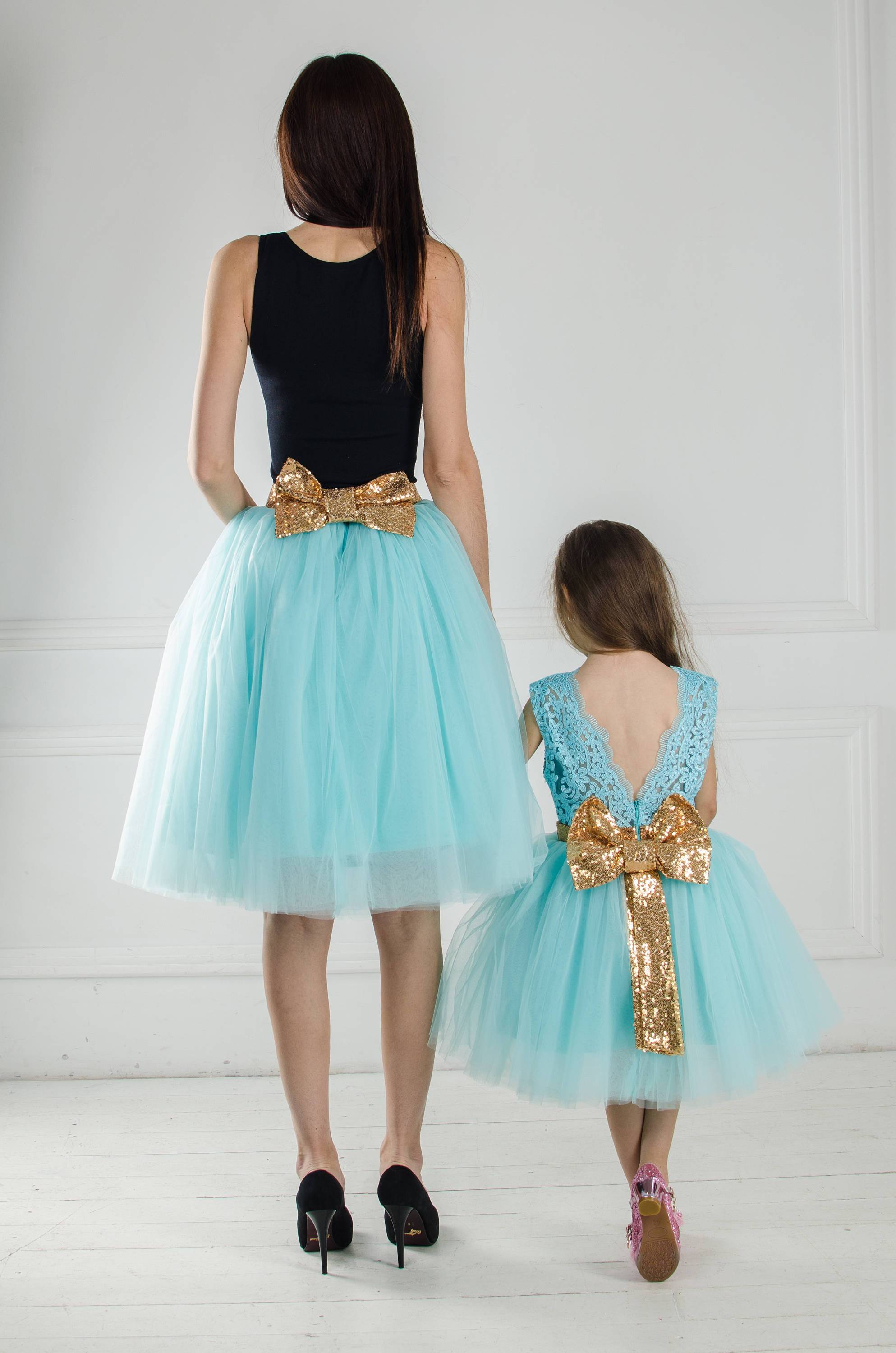 Teal Outfits Matching Tutu Dresses Mother Daughter Matching Mommy And