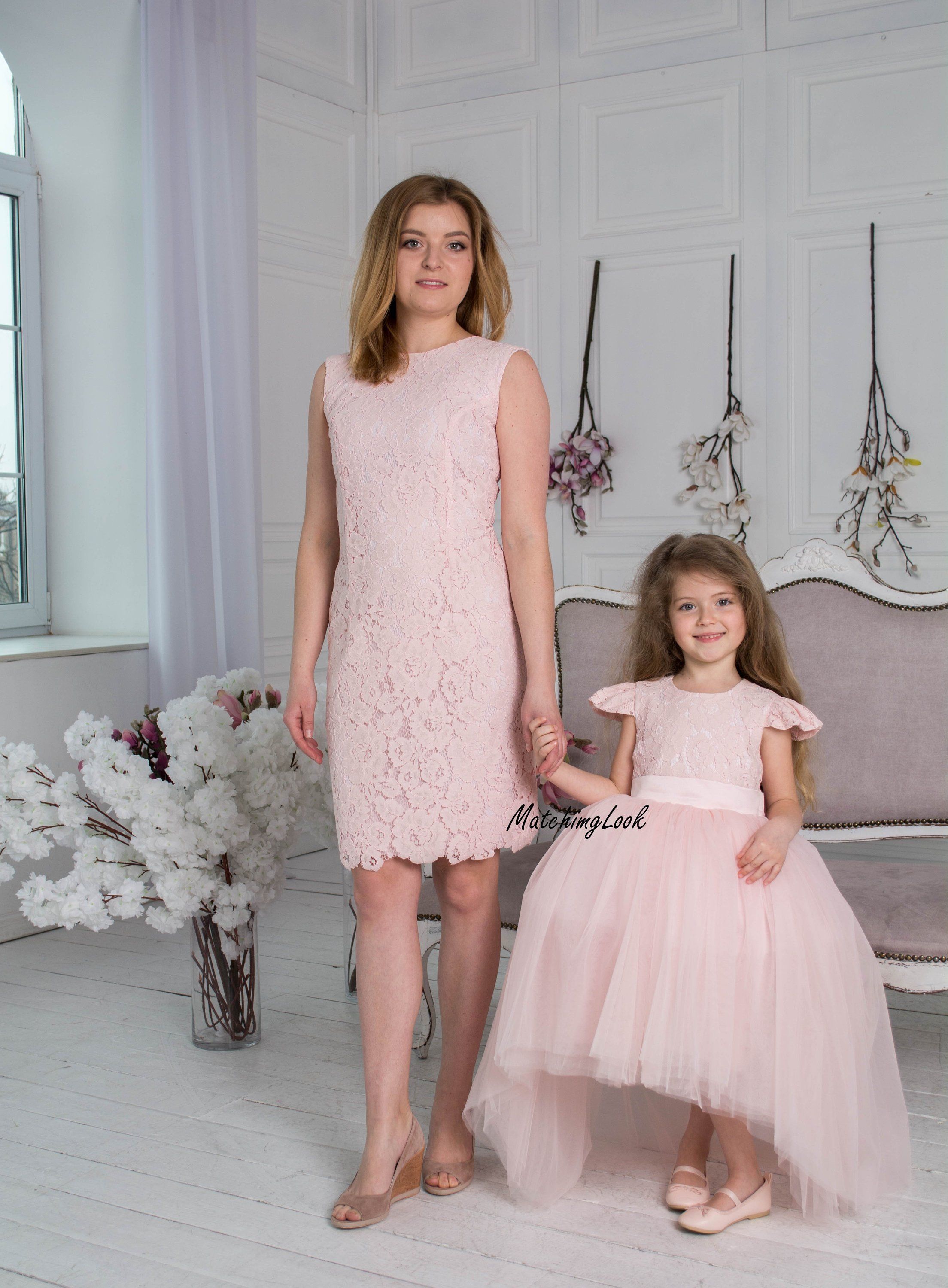 Mother Daughter Matching Dresses Blush Dresses Mommy And Me Outfit