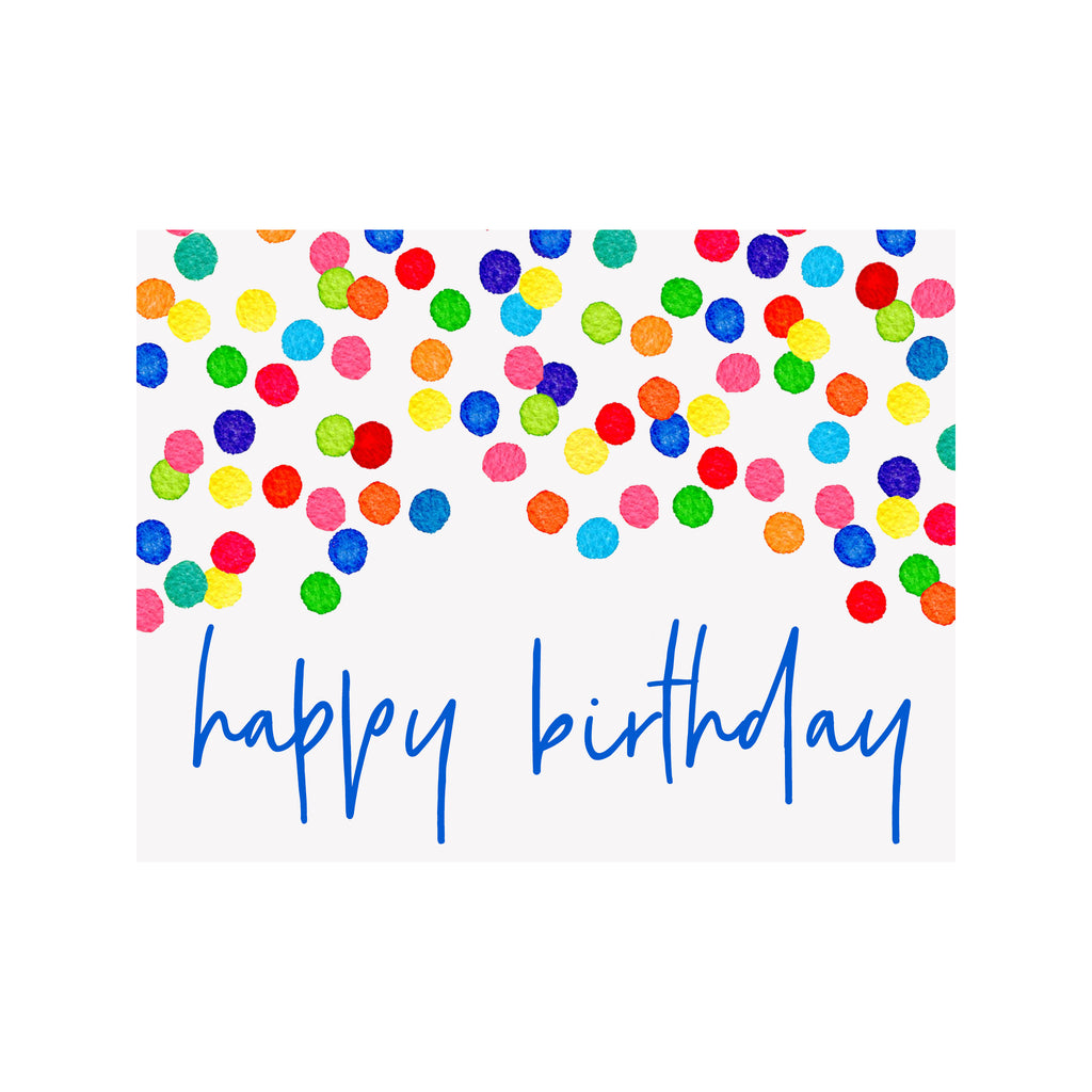 Confetti Happy Birthday Card Brake Ink