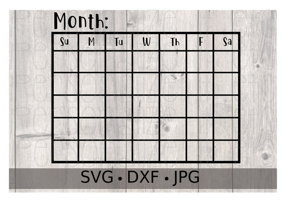 Blank Svg Calendar Svg Blank Calendar Svg Calendar Etsy Vrogue