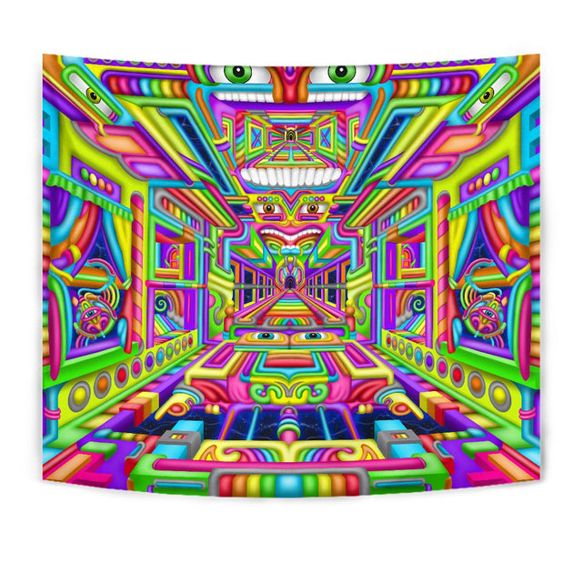 Dmt Art Cosmic Corridors Psychedelic Wall Tapestry Ayjay Art