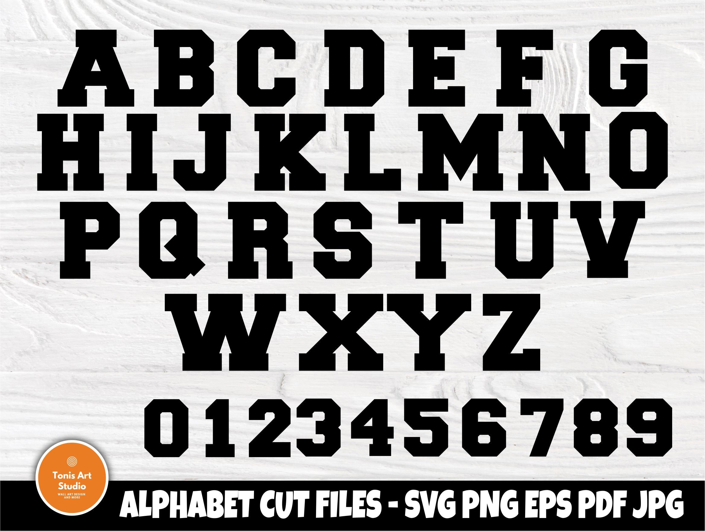 Varsity Font Svg Varsity Letters Sport Font Alphabet Svg Cut Files