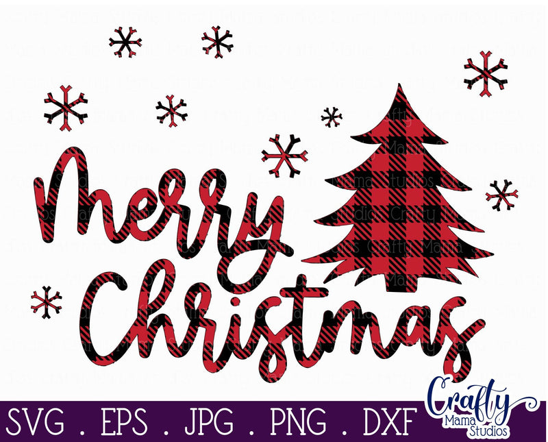 Christmas Svg Buffalo Plaid Christmas Tree Merry Christmas So Fontsy