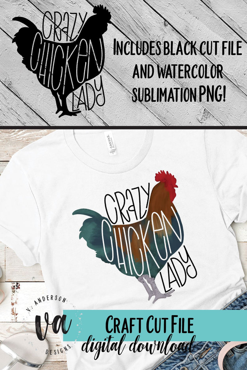 Crazy Chicken Lady Svg So Fontsy