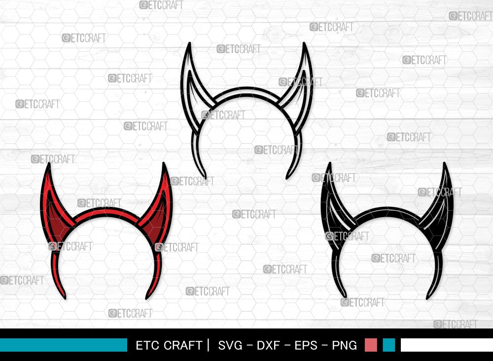 Devil Horns Svg Devil Tail Svg Halloween Svg Bat Svg Devil Horn