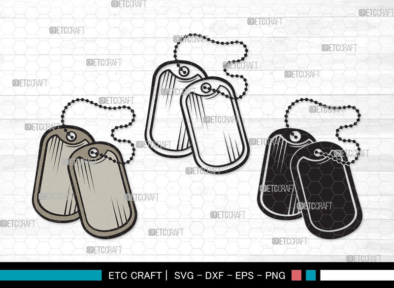 Dog Tag Army Svg Cut File Dog Tags Svg Military Dog Tags Svg