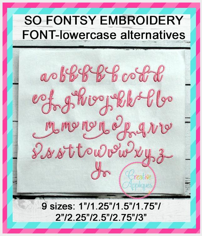 Exclusive So Fontsy Embroidery Font