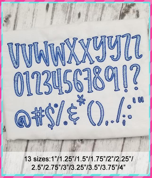 Farmhouse Lemonade Sketch Stitch Embroidery Font So Fontsy