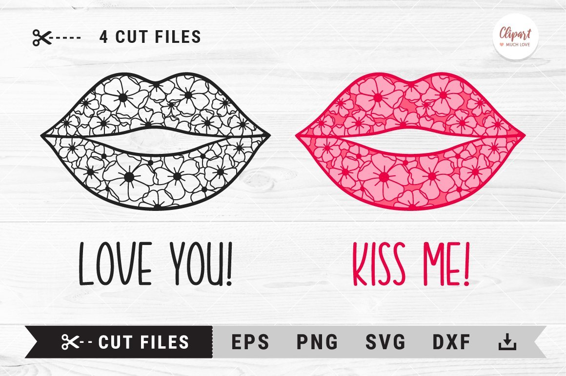 Digital Prints Prints Kiss Lips Svg Valentine Day Svg Cut Files Svg Dxf