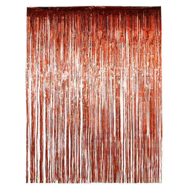 Rose Gold Foil Fringe Party Door Curtain Backdrop 2 Pack