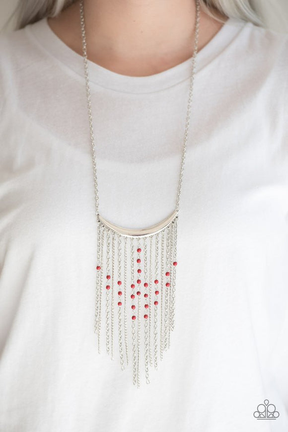 Runaway Rumba Red Necklace Paparazzi Accessories Bedazzle Me