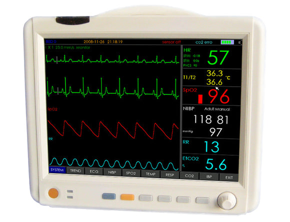 Jr2000d Patient Monitor With Nibpprspo2temprespecgetc02 12 Scre