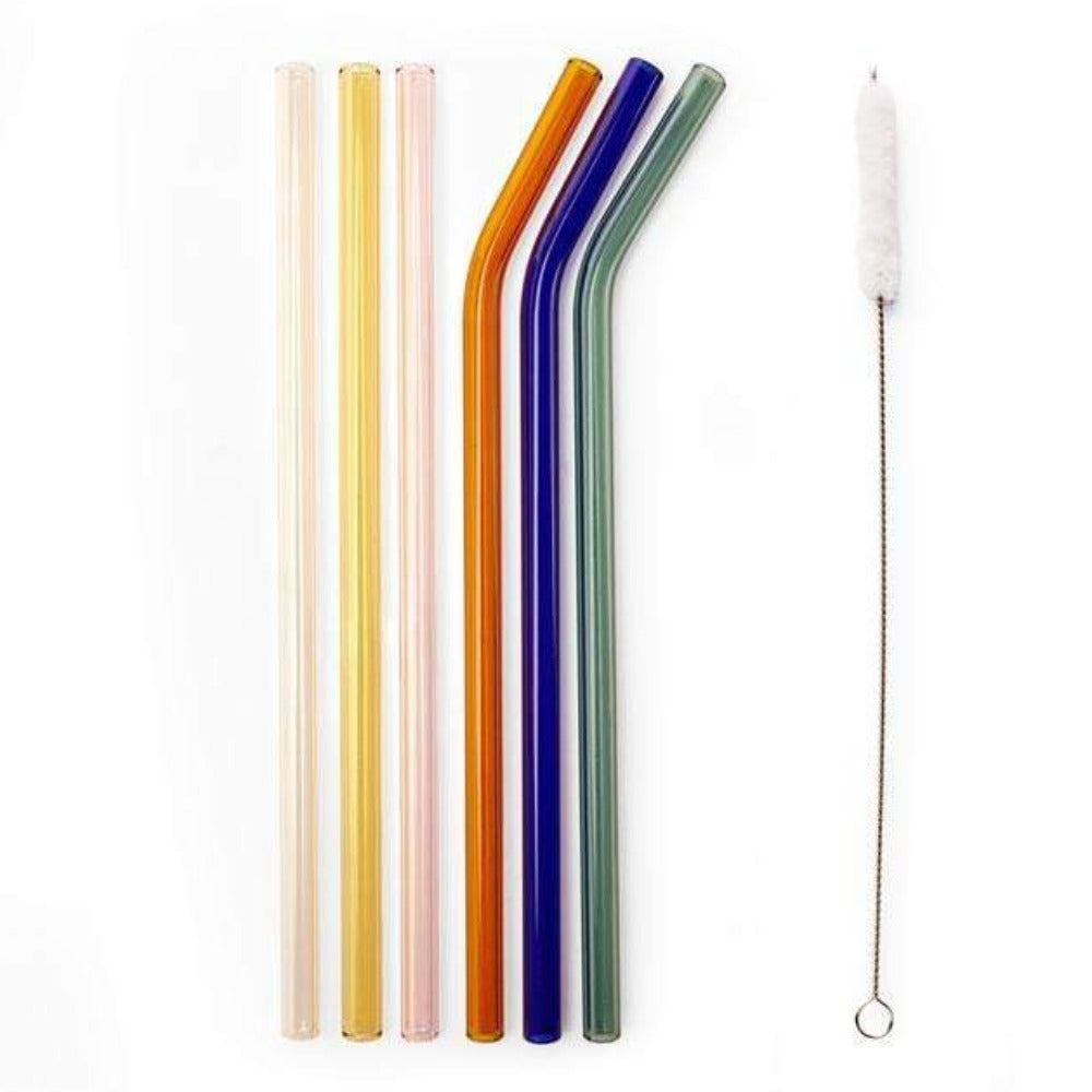 Colorful Reusable Glass Straws Local Fixture