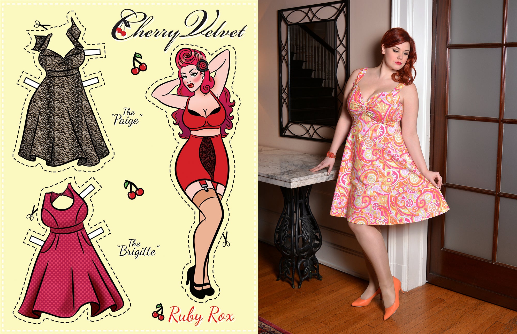 Our Original Paper Pin Ups Cherry Velvet