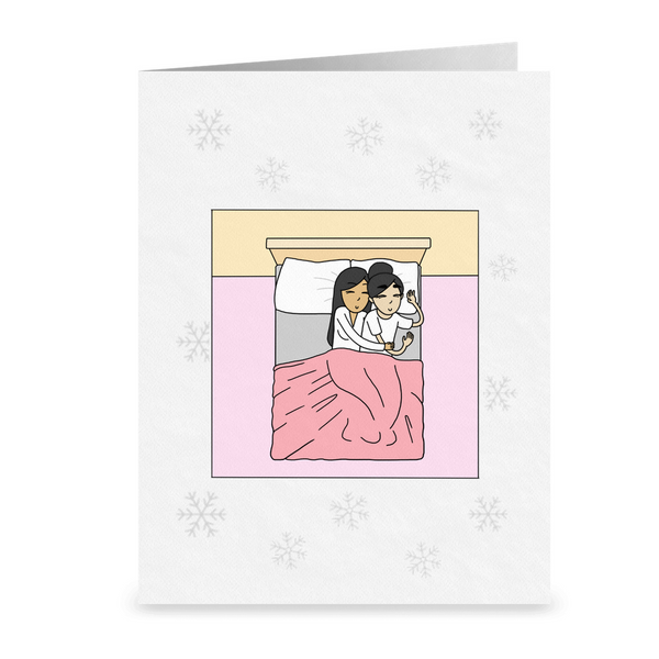 Romantic Lesbian Christmas Card Cute Lesbian Holiday Ts Sesame