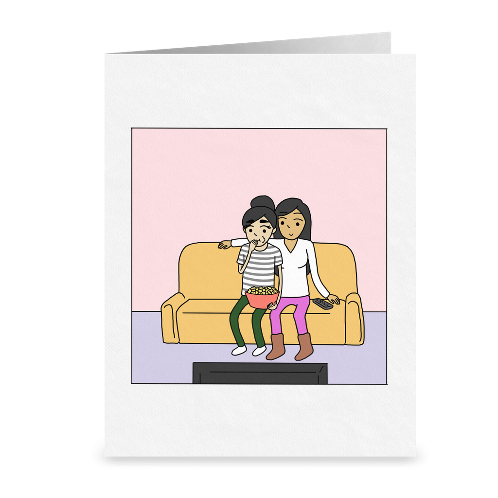 Cute Lesbian Greeting Cards Netflix And Chill Card Lgbtq Ts