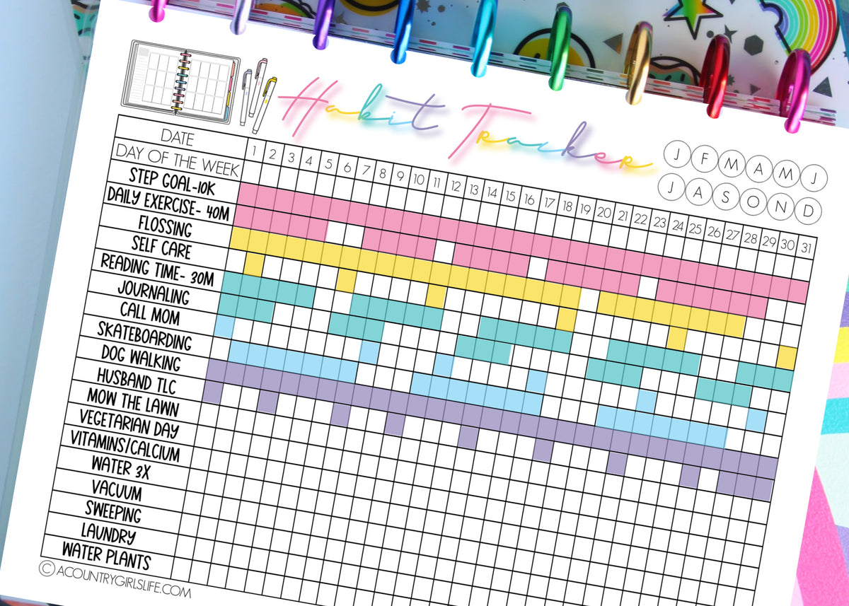 Monthly Habit Tracker Template