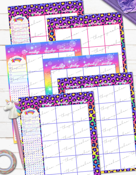 Nostalgic 90s Printable Hp Classic Sized Refill Pages Vertical Layout
