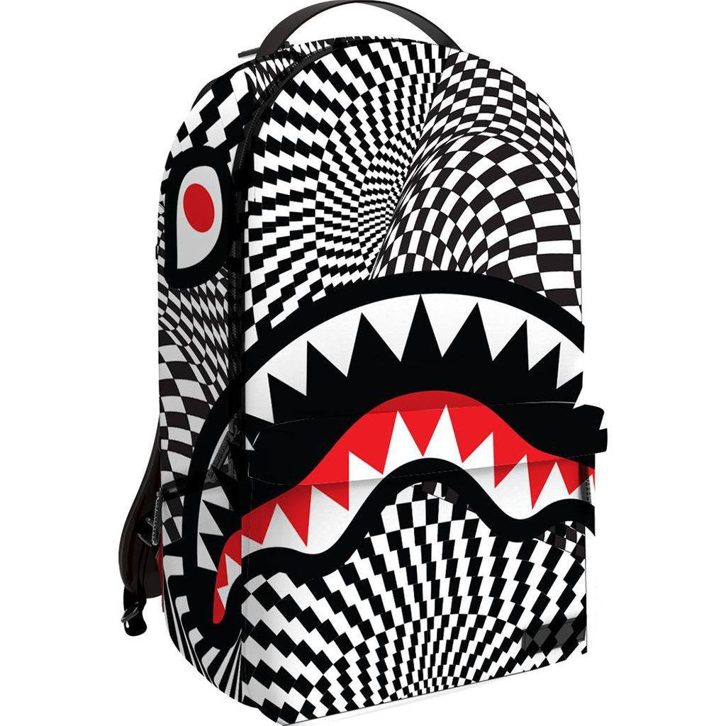 Sprayground Lil Mini Trippy Shark Backpack Whiteblackred Ls18 Sportique