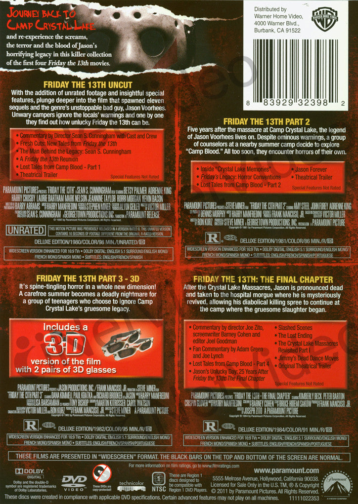 Fossil Ausschlag Schneesturm Friday The 13th Part 4 Dvd Drinnen