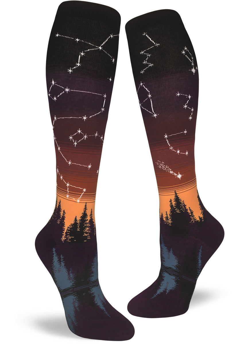 Constellation Knee Socks Knee High Star Socks By Modsocks Cute But