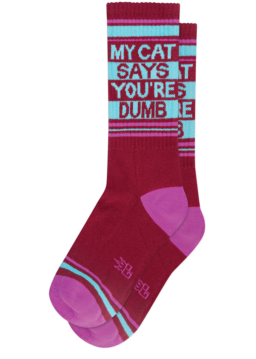 My Cat Says Youre Dumb Socks Funny Cat Socks For Men And Women Cute