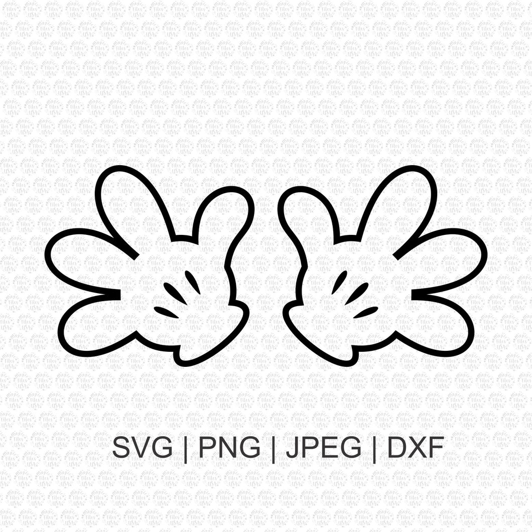 Mickey Mouse Hands Svg Mickey Mouse Svg Download Files Svg Files