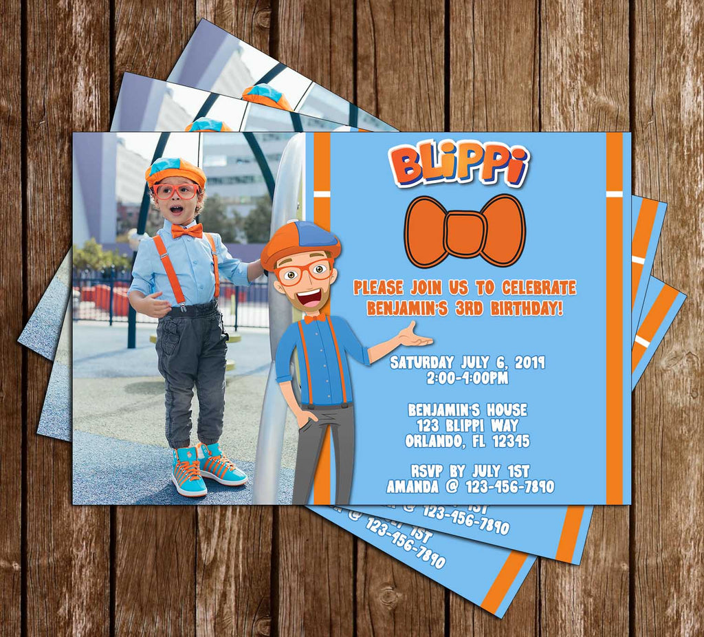 Blippi Birthday Invitation Template