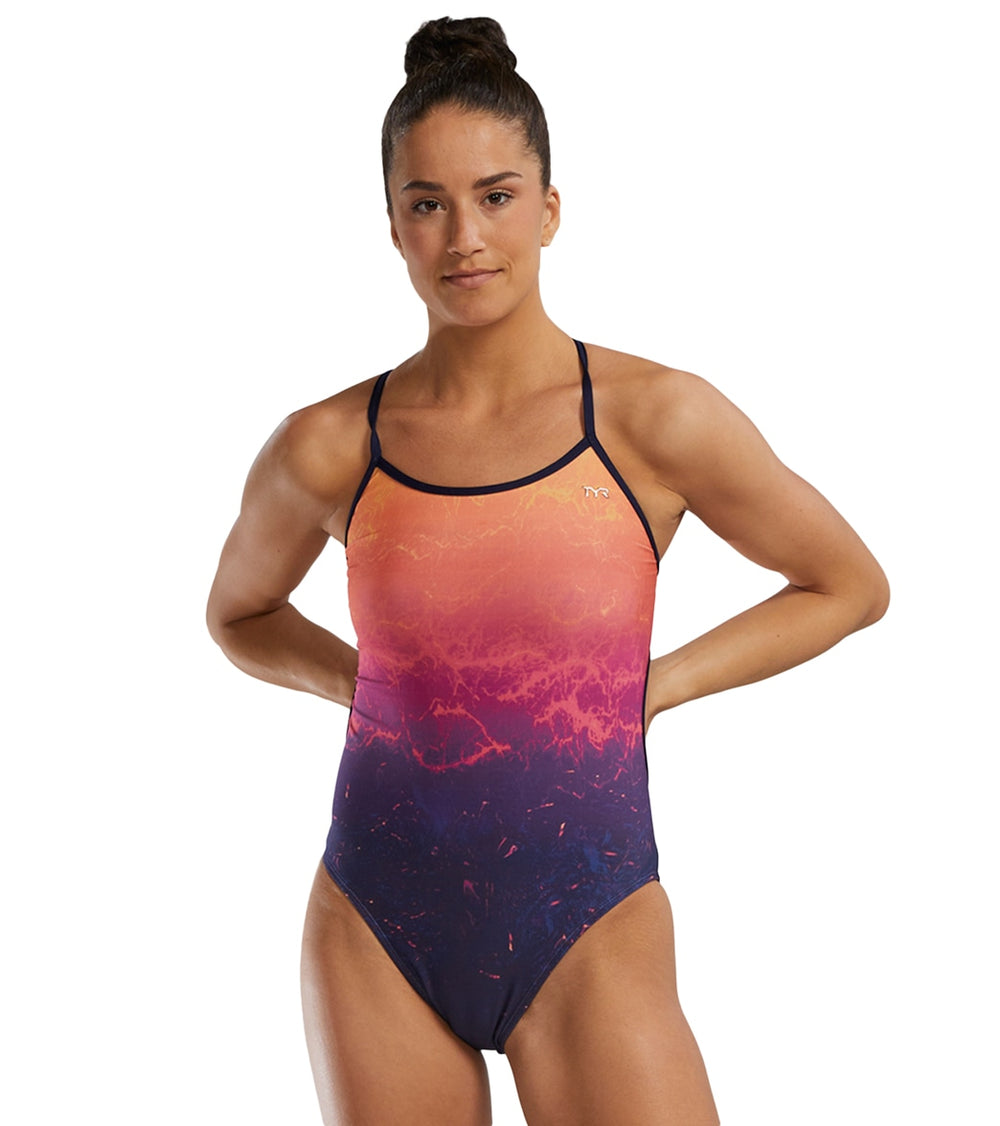 Tyr Womens Lapped Trinityfit One Piece Swimsuit At