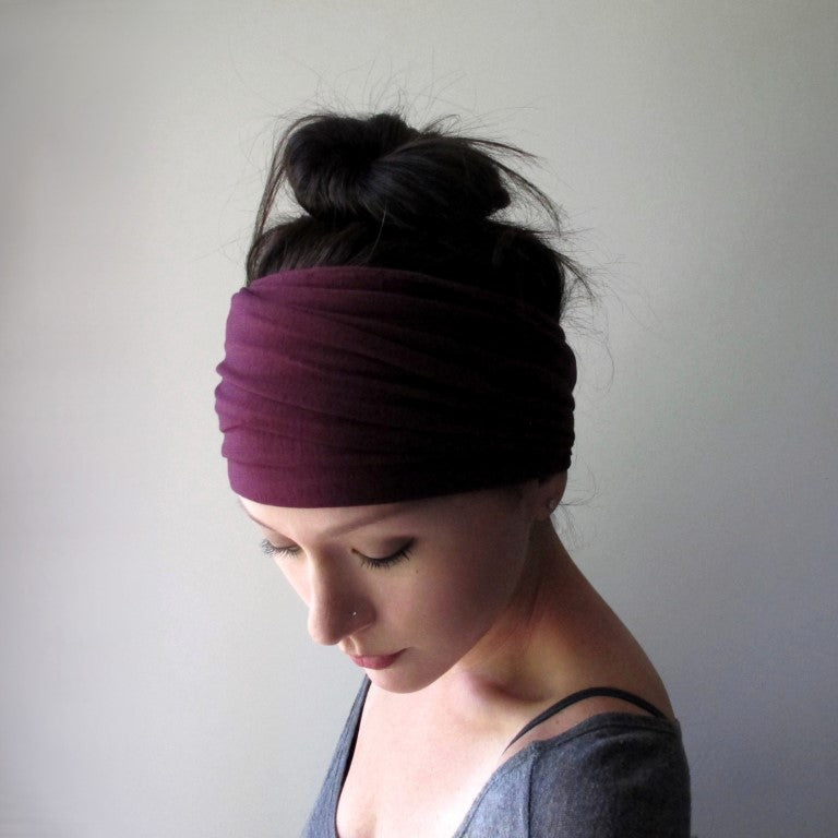 Ecoshag® Burgundy Head Scarf Boho Hair Scarf Headscarf Ecoshag