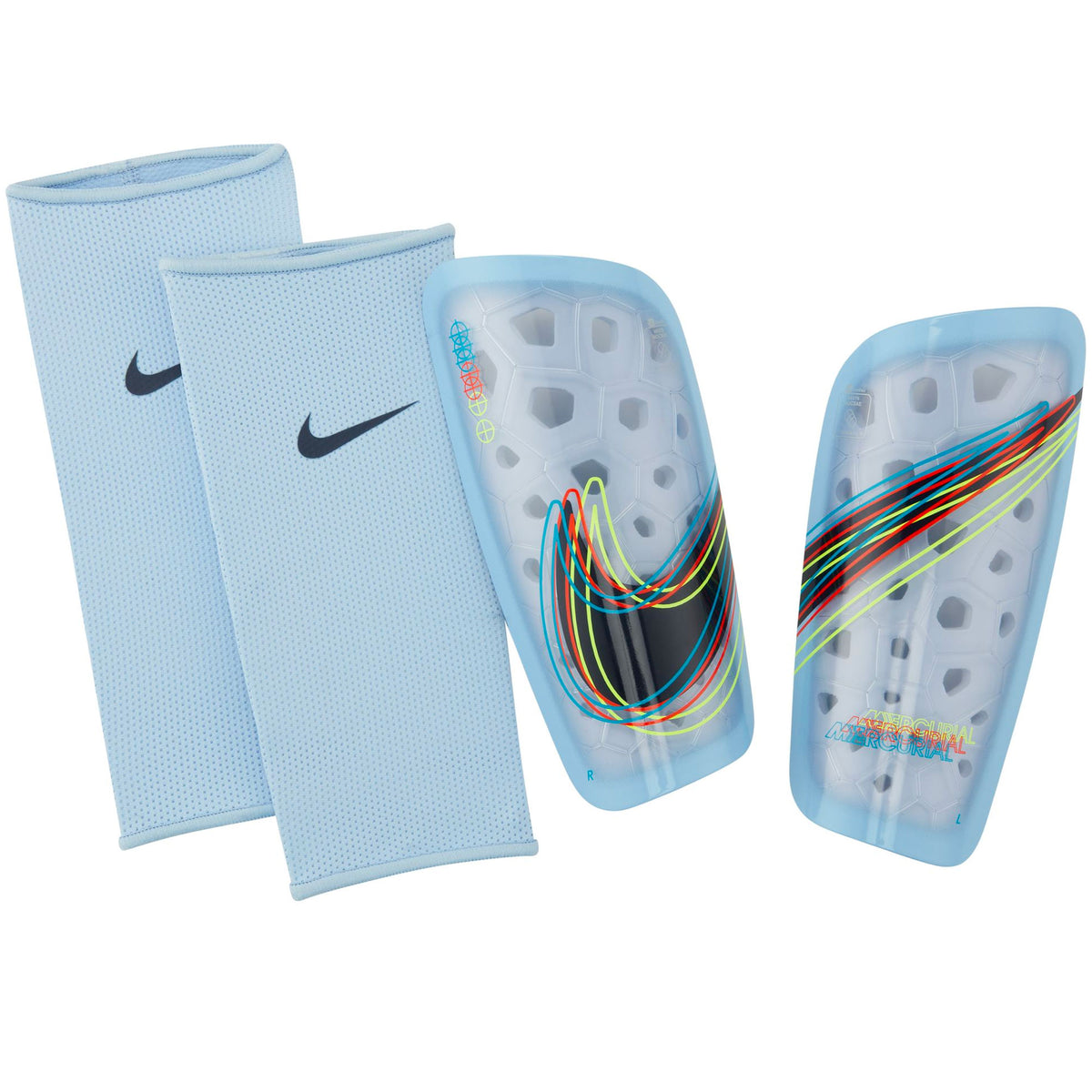 Nike Mercurial Lite Shin Guards Light Marineblackened Blue Azteca Soccer