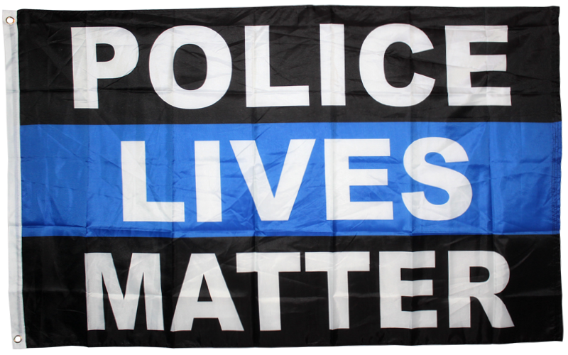 Police Lives Matter 3x5ft Nylon 150d Flag Rough Tex Thin Blue Line