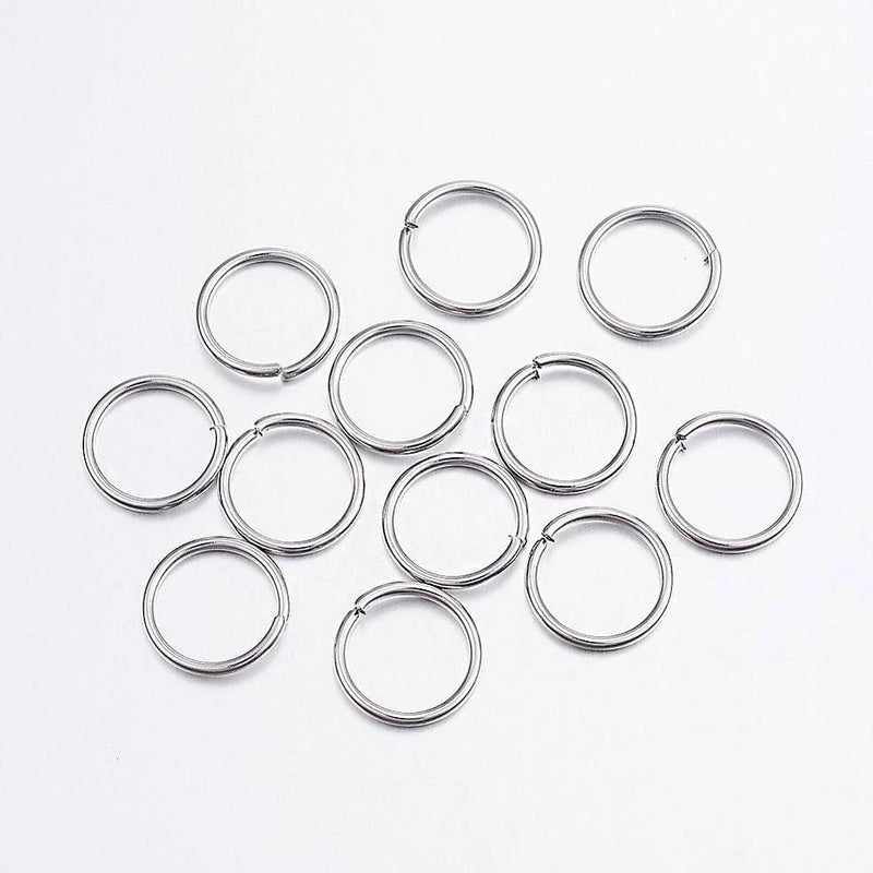 Stainless Steel Jump Rings 12mm X 12mm Open 16 Gauge 50 Rings S