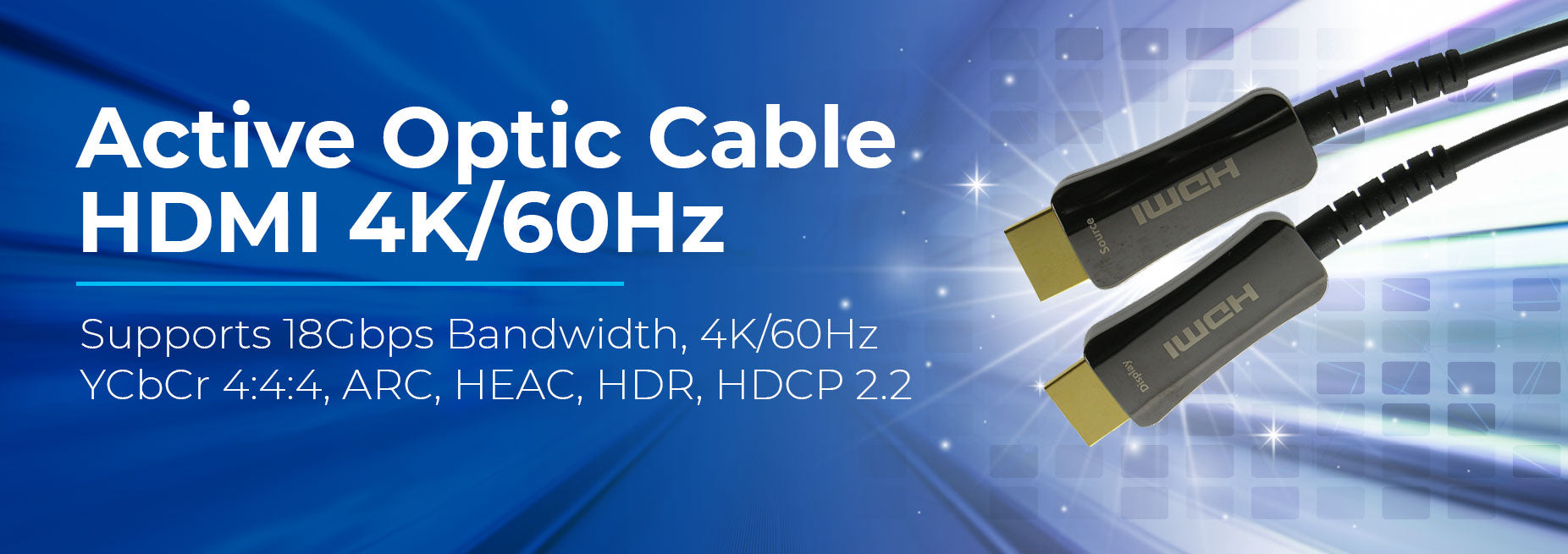 Hdmi 20 Active Fiber Optic Cable M To M 4k60hz — Primus Cable