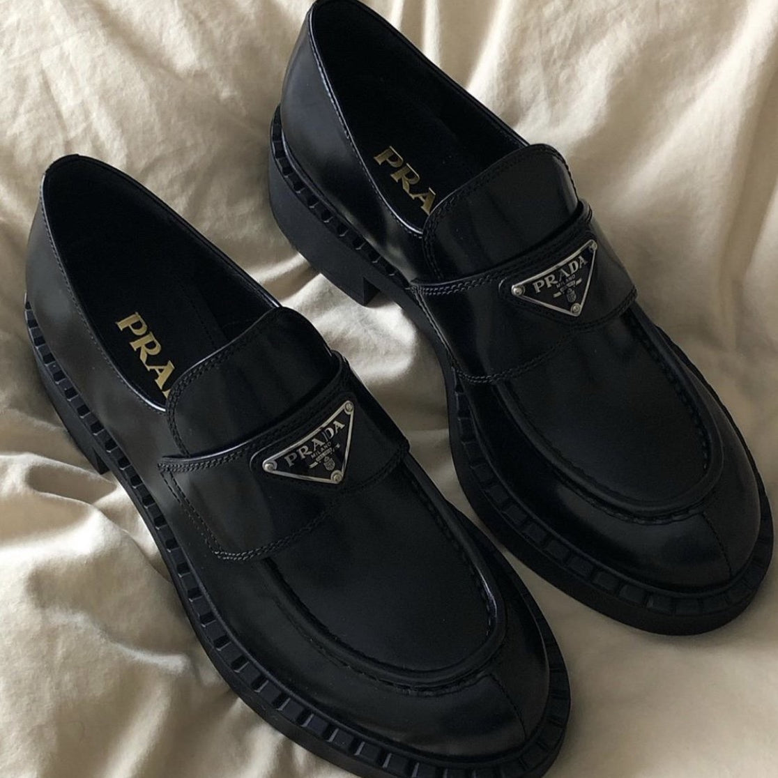 Prada Black Brushed Leather Loafers Hey Its Personal Shopper London