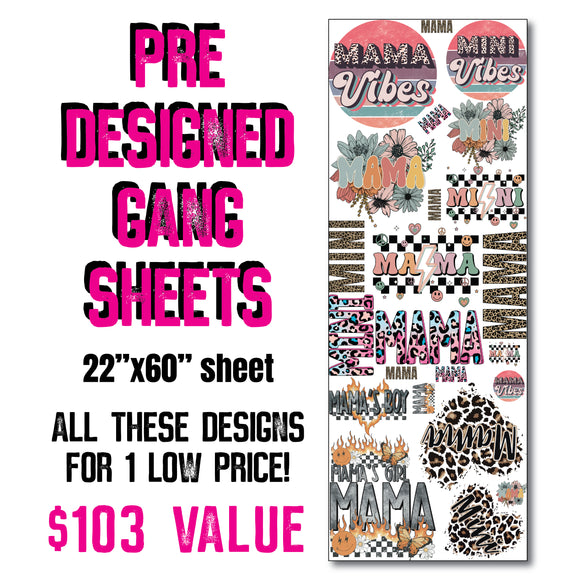 Dtf Transfer Stock Gang Sheet Dtfgang0020 Mama And Mini 1 Csds Vinyl