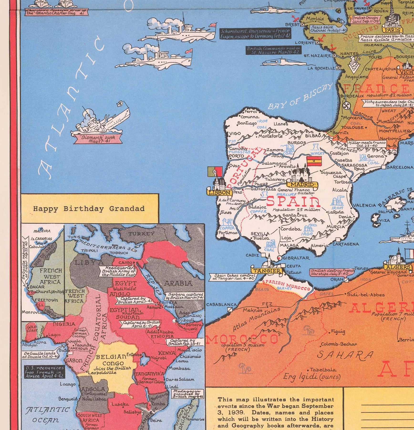 Old Map Of Mass Migrations Of Mankind 1944 By Edwin Sundberg Out Of