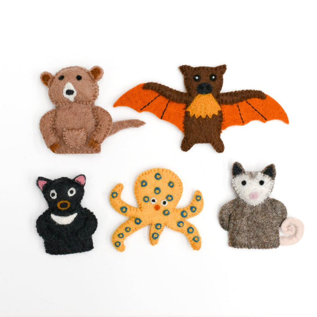 Australian Animals E Finger Puppet Set Tara Treasures