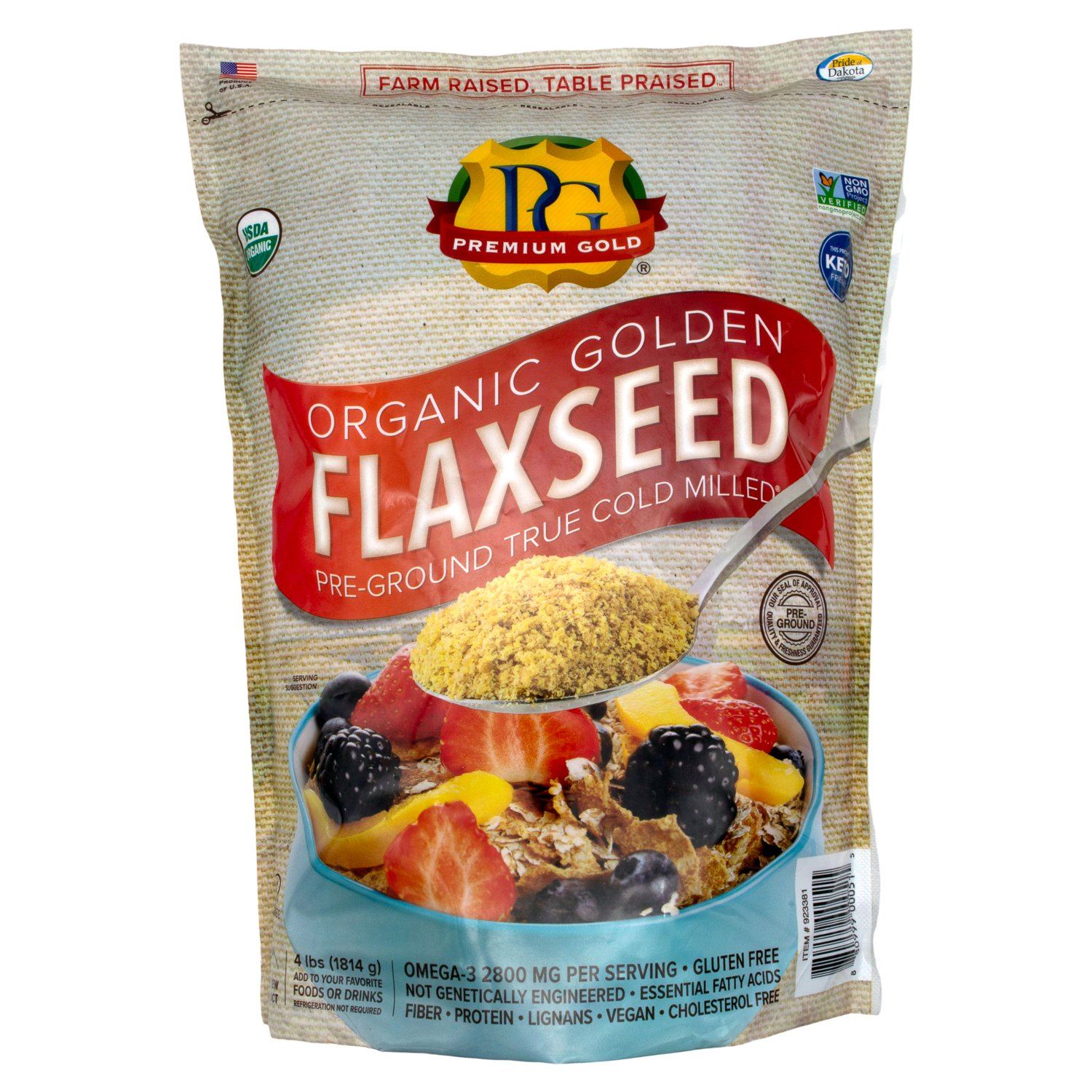 Premium Gold Organic Golden Flaxseed — Snackathon Foods