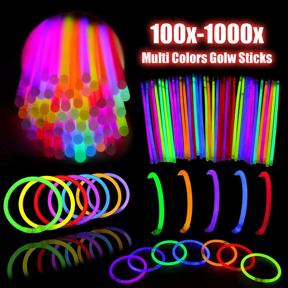 100 1000pcs Color Mixed Glow Sticks Party Glowsticks Bracelets Light N