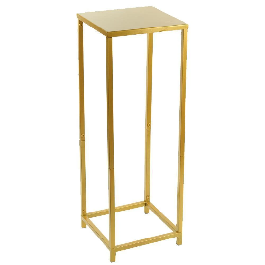 Matte Goldblackrose Gold Modern Rectangular Tall Metal Stand Weddi