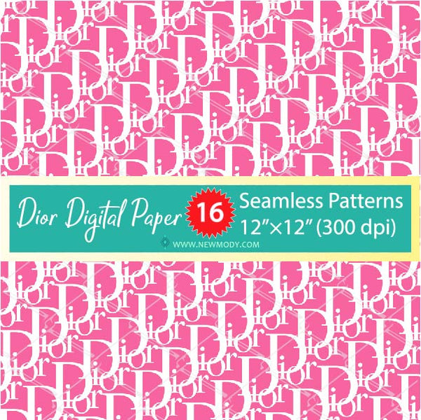 Dior Digital Paper Pack 16 Dior Seamless Patterns Bundle Dior